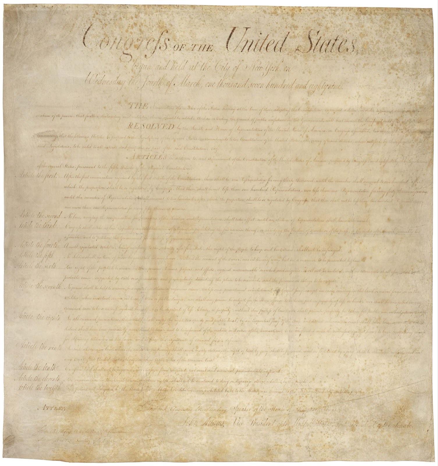 Bill Of Rights: How The First Ten Amendments Came To Be